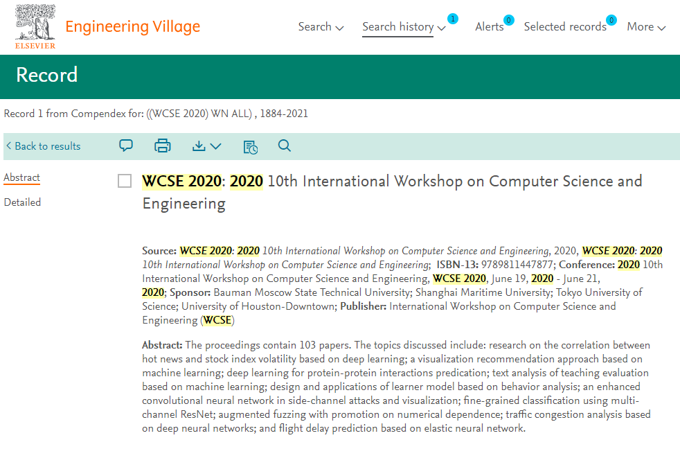 The 14th WCSE International Workshop on Computer Science and Engineering